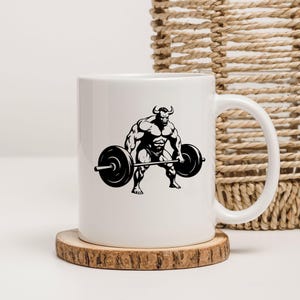 Bull Body Builder Svg | Weight Lifter Clipart | Muscle Man Cut File ...