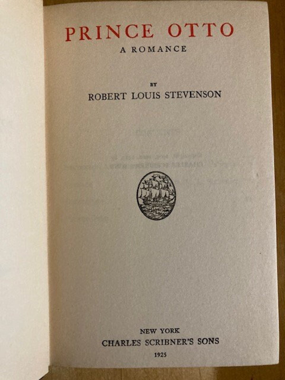 Prince Otto by Robert Louis Stevenson; 1925 Edition; VG Condition - Etsy