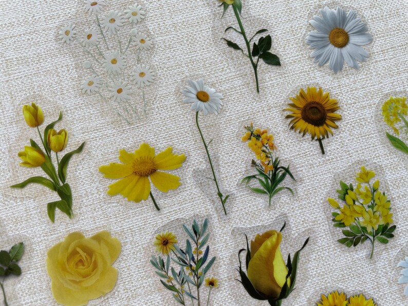 Pressed Flower Stickers Sticker Set Laptop Stickers Pack - Etsy