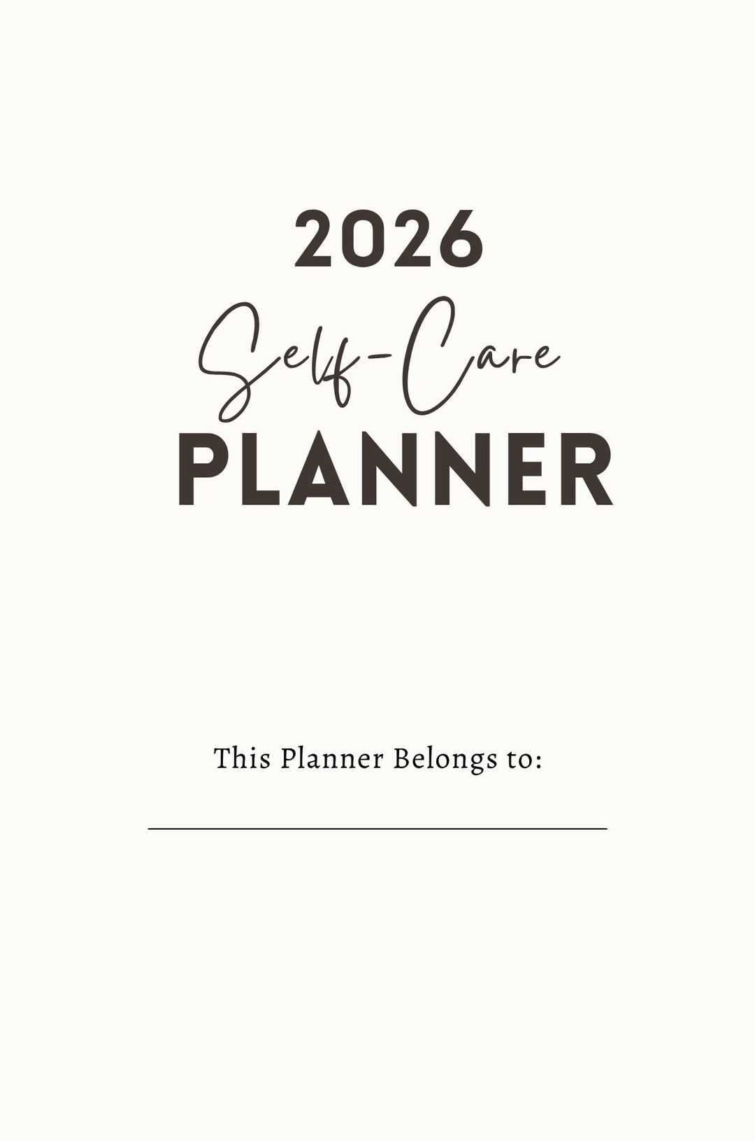 2026 Self Care Planner | Mental Health Journal | Wellness Printable PDF ...