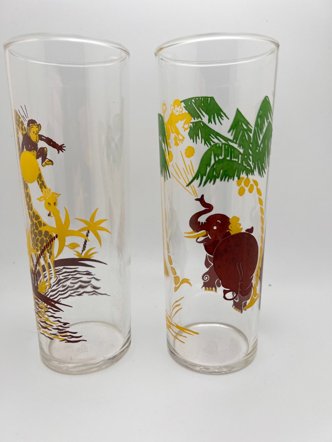 Vintage MCM Federal Glass Animals Collins Glasses Vintage MCM Bar - Etsy
