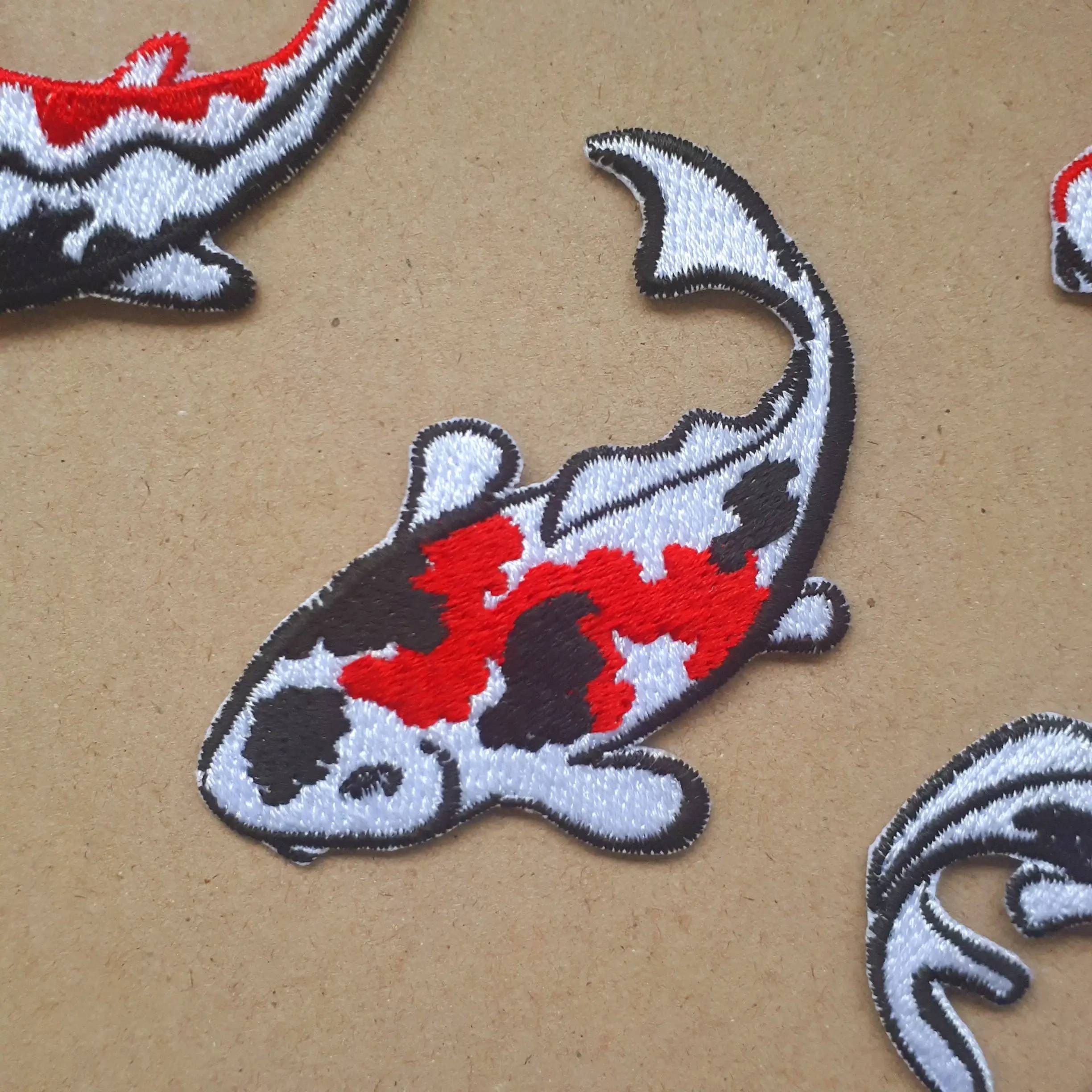 Iron-on Patches Japanese Koi Fish Iron-on Patch Application Japan Asia ...