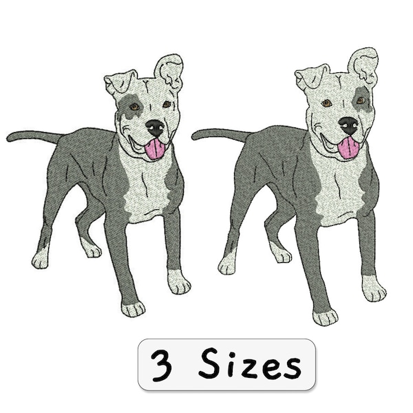 Pit Bull Embroidery - Etsy