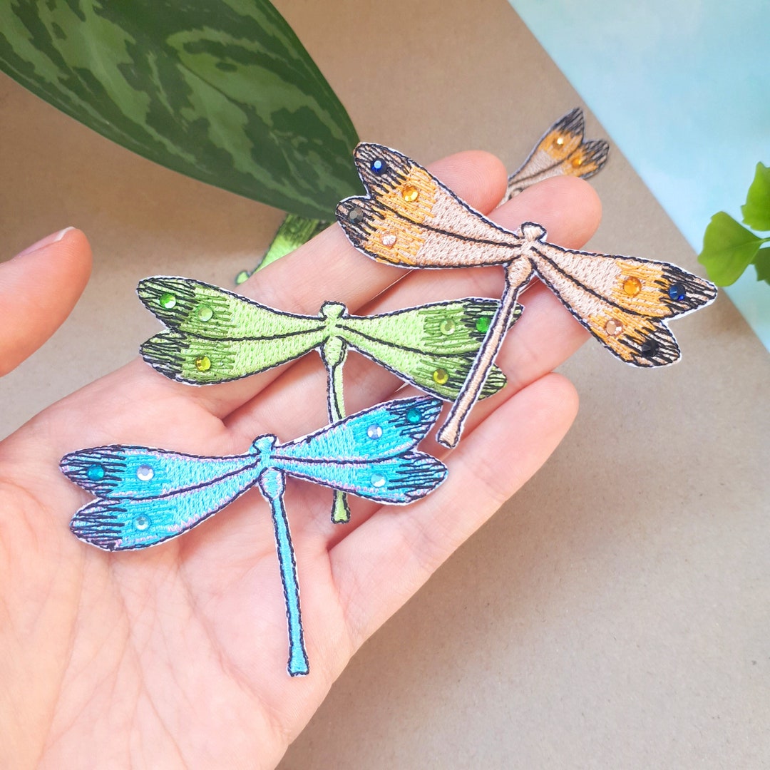 Iron-on Patch Dragonfly Dragonfly Insect Iron-on Patch Iron-on Patch ...