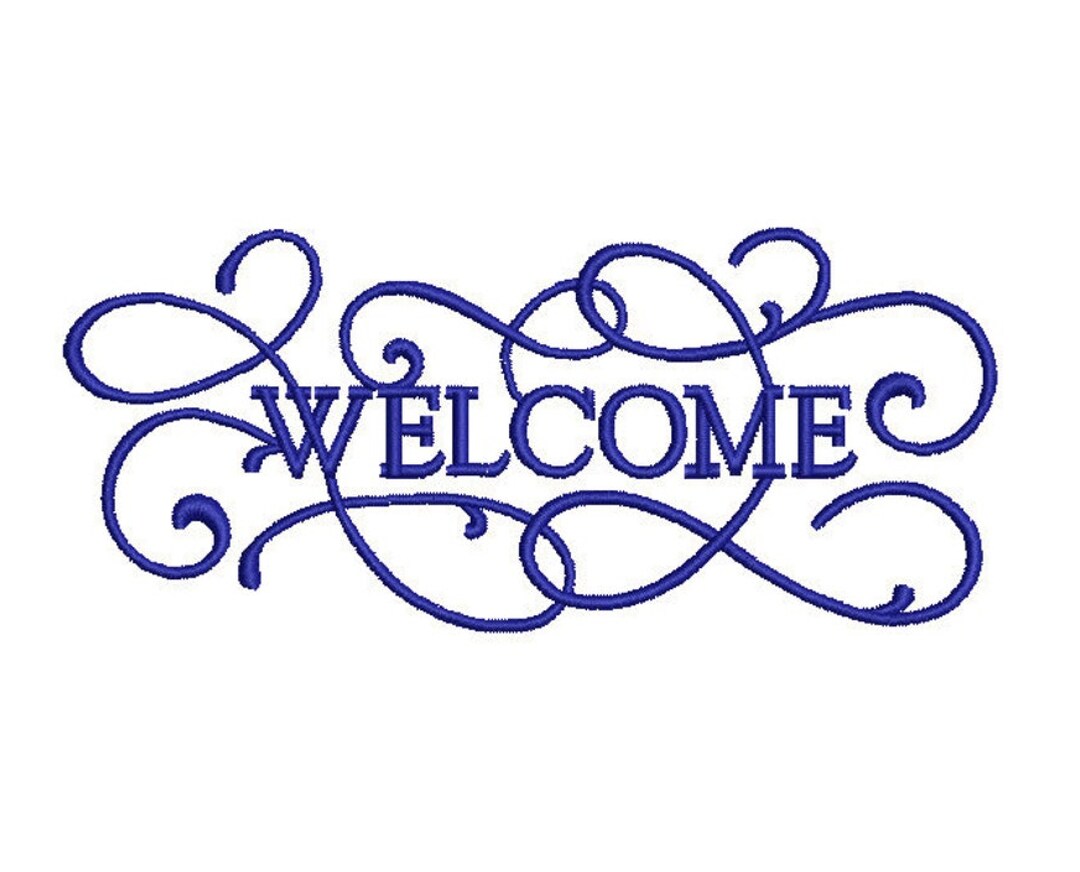 Embroidery File Welcome Embroidery Design Welcome Front Door Home Decor ...