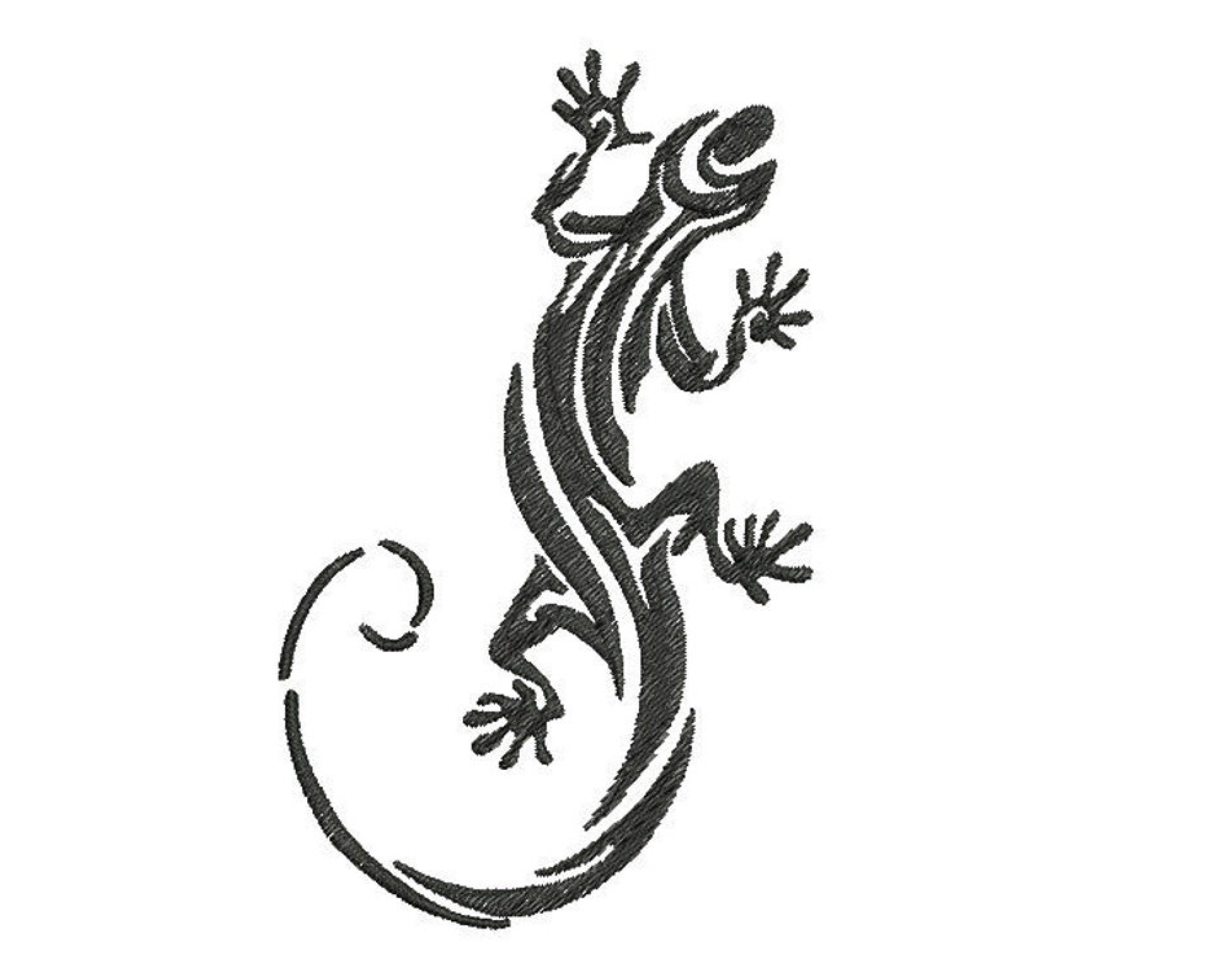 Tribal Gecko Tattoo