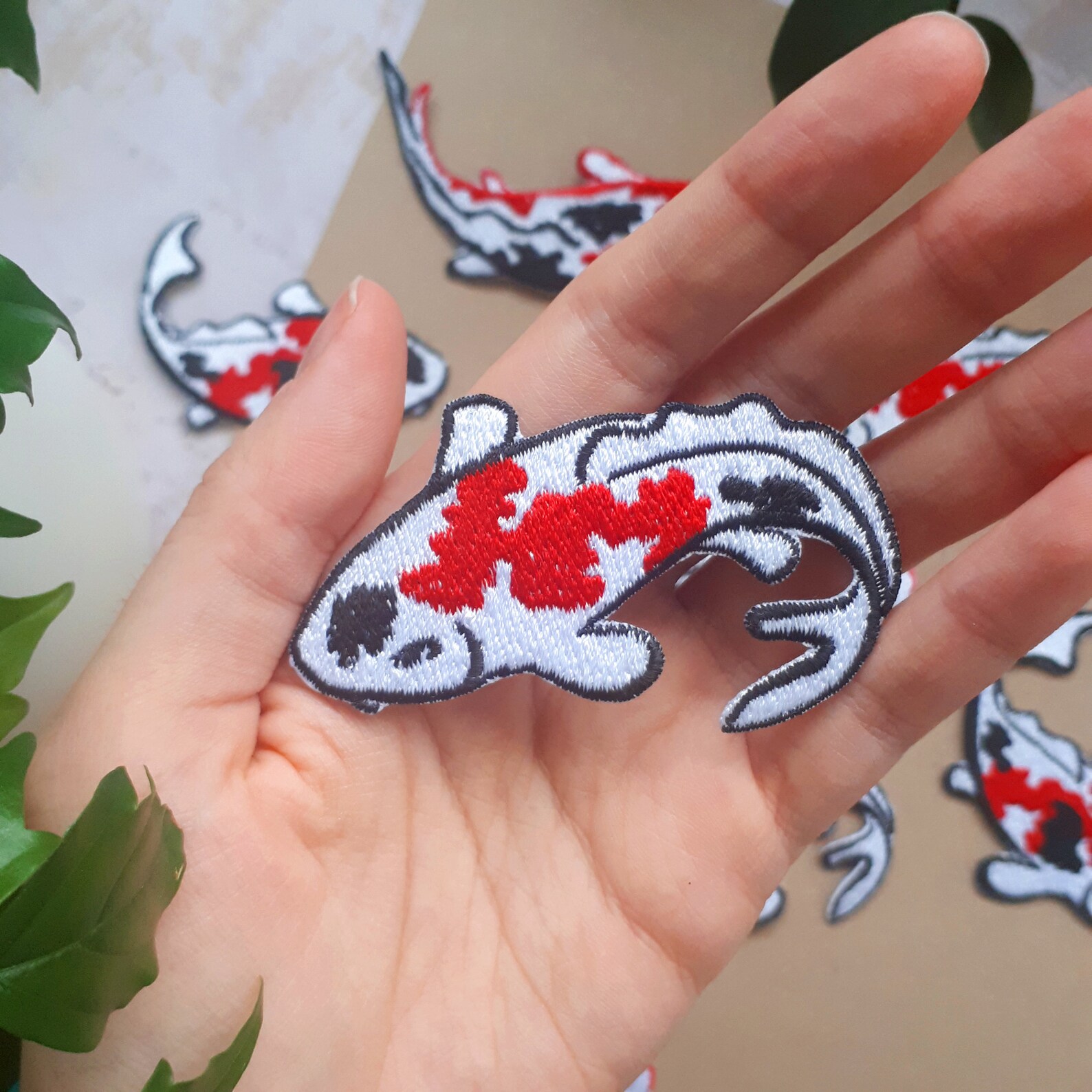 Iron-on Patches Japanese Koi Fish Iron-on Patch Application Japan Asia ...