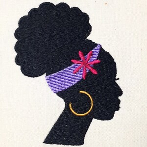 Embroidery File Black Woman Black Girl Afro Girl Embroidery Design - Etsy