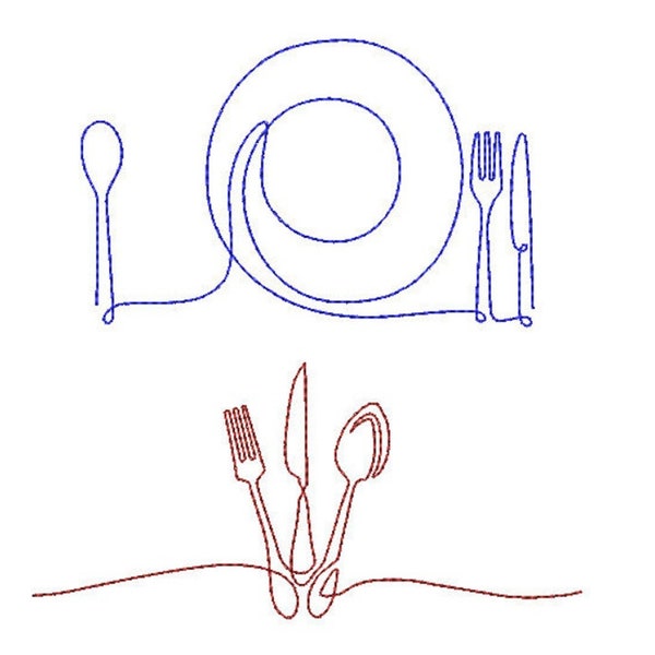 Cooking Utensils Embroidery Design - Etsy