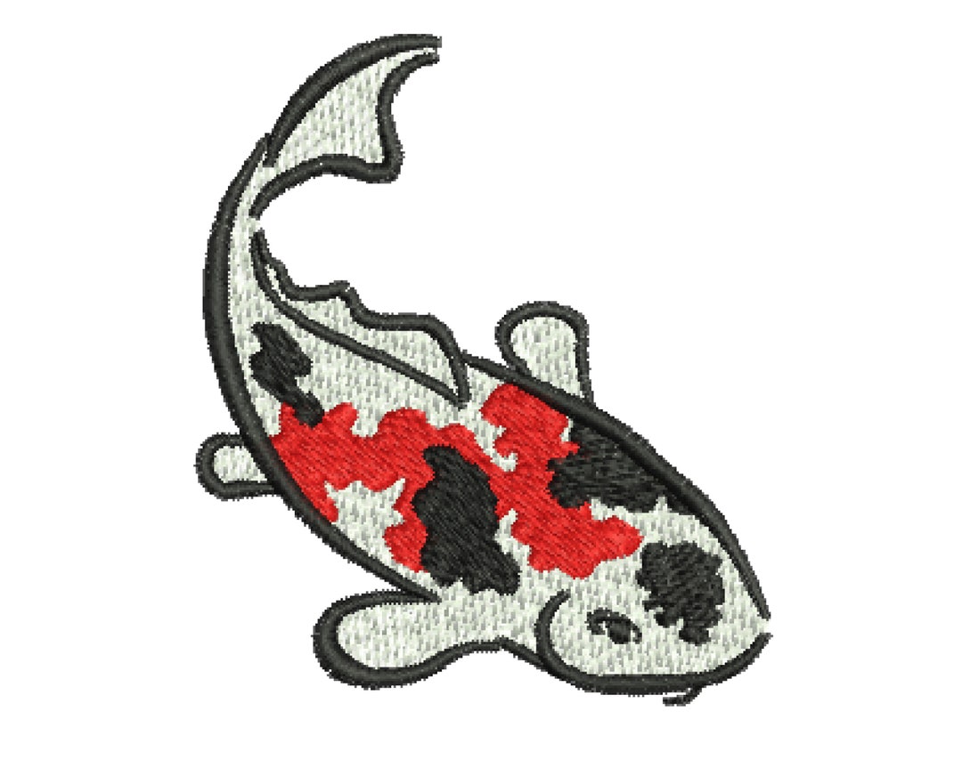 Embroidery File Japanese Koi Fish Embroidery Design Cute Kawaii Kawaii ...