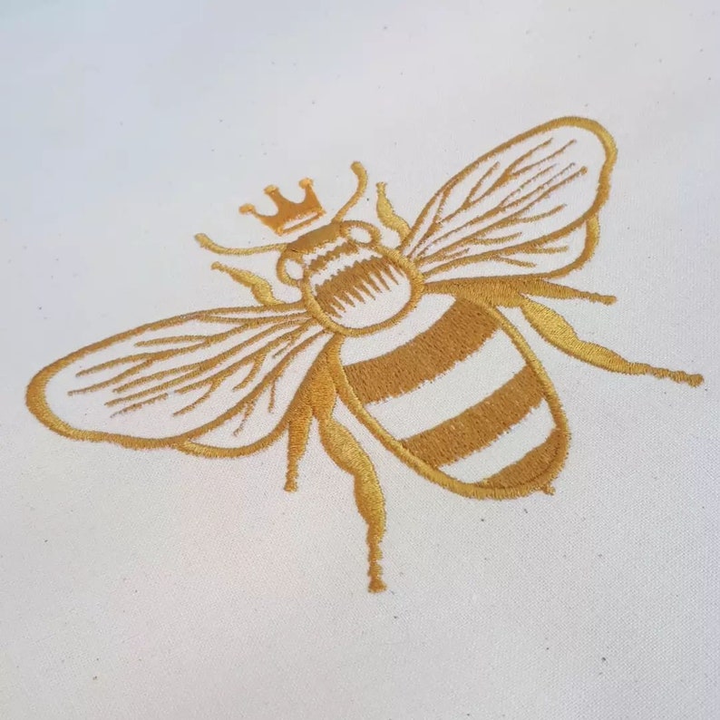 Embroidery File Queen Bee Embroidery Design Kawaii Cottagecore Royal ...