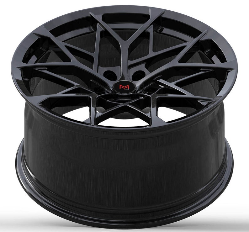 2015-2024 Ford Mustang GT Forged Custom Wheels Rims Gloss Black Mach 1 ...