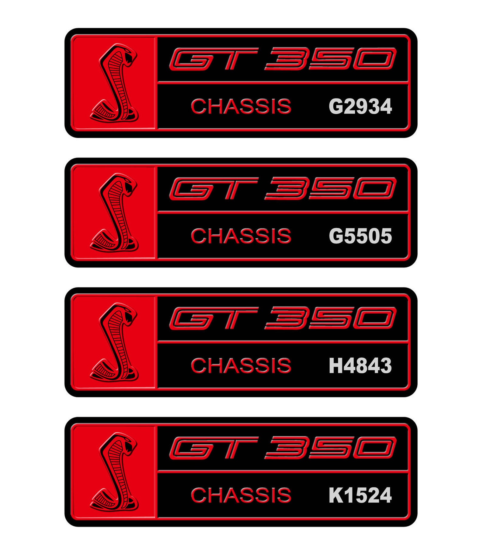 2011-2022 Ford Shelby Cobra GT350 Emblem for Dashboard Chassis Code - Etsy