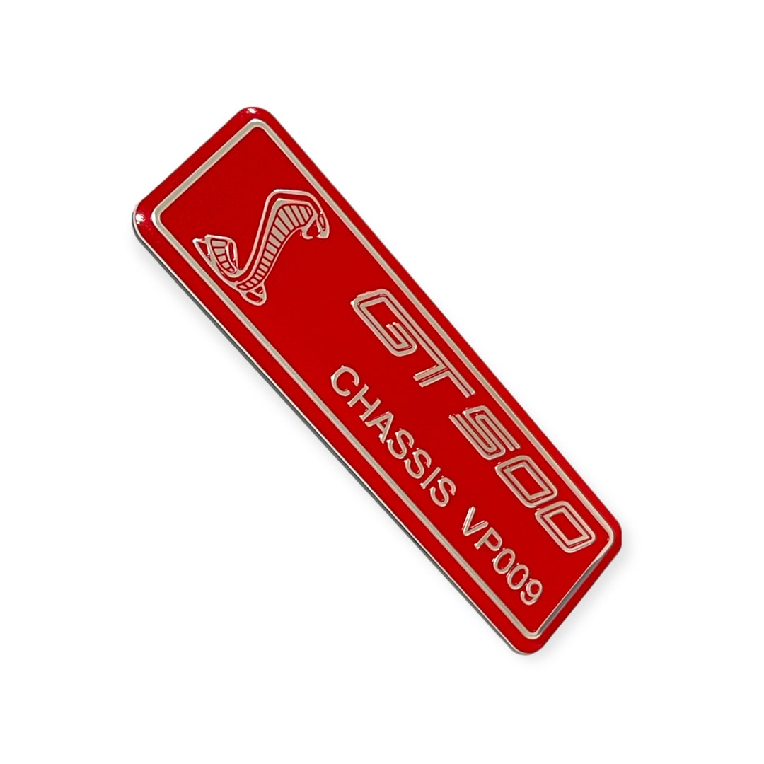 2011-2022 Ford Shelby Cobra GT500 Emblem for Dashboard Chassis Code Red ...