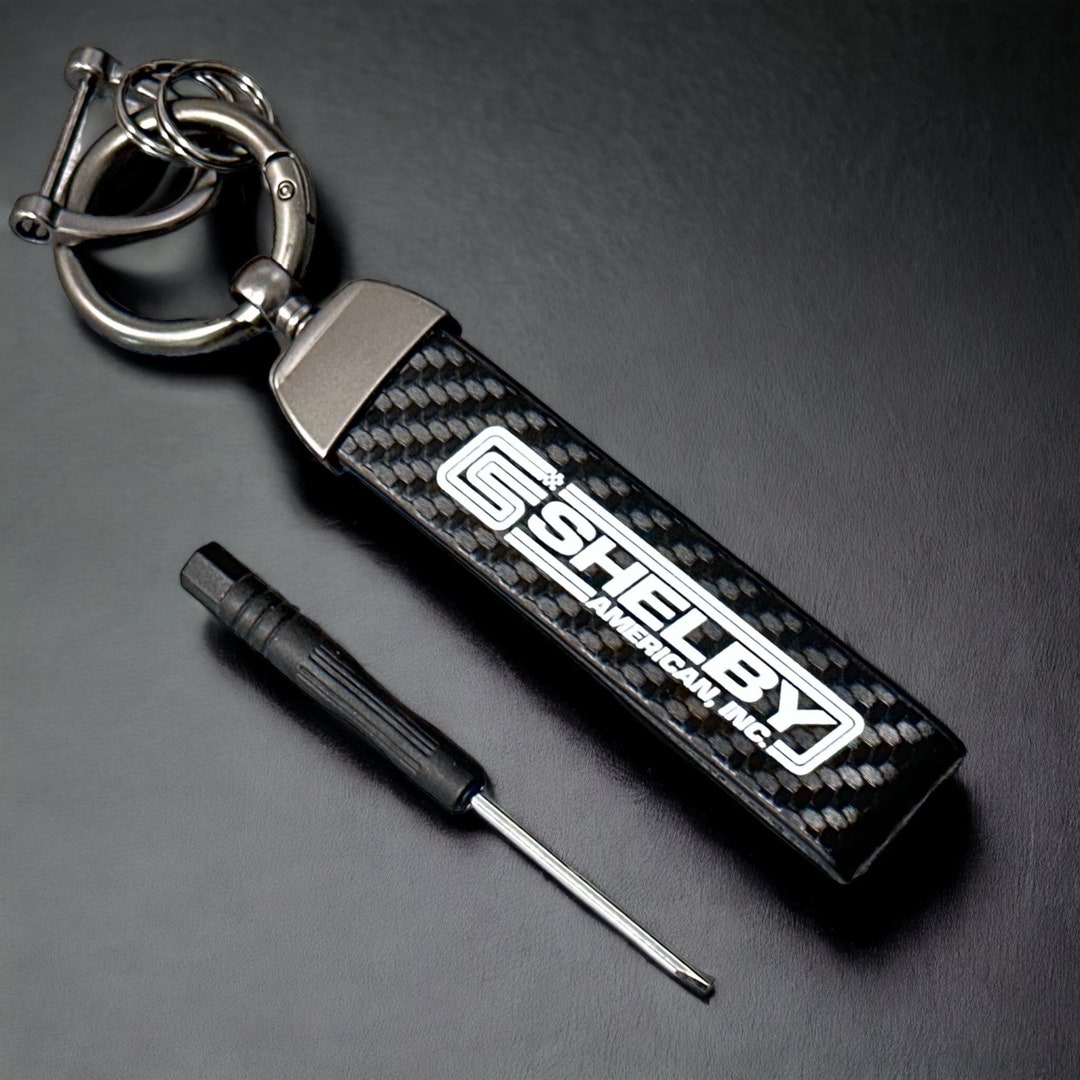 2011-2022 Ford Shelby Cobra Key Chain V2 Carbon Fiber Leather / New ...