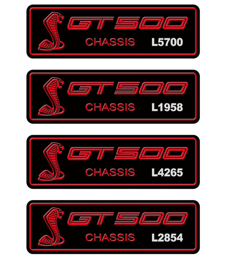 2011-2022 Ford Shelby Cobra GT500 Emblem for Dashboard Chassis Code ...