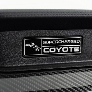 2015-2022 Ford Mustang GT Supercharged Coyote Logo Red Nameplate Emblem ...