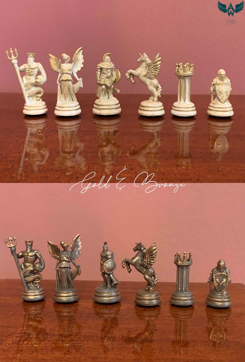 Greek Mythology Chess Set Hand-painted - Etsy Australia