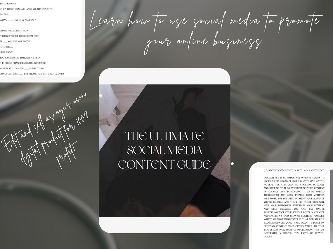 Done for You Social Media Content Guide With Master Resell Rights MRR ...