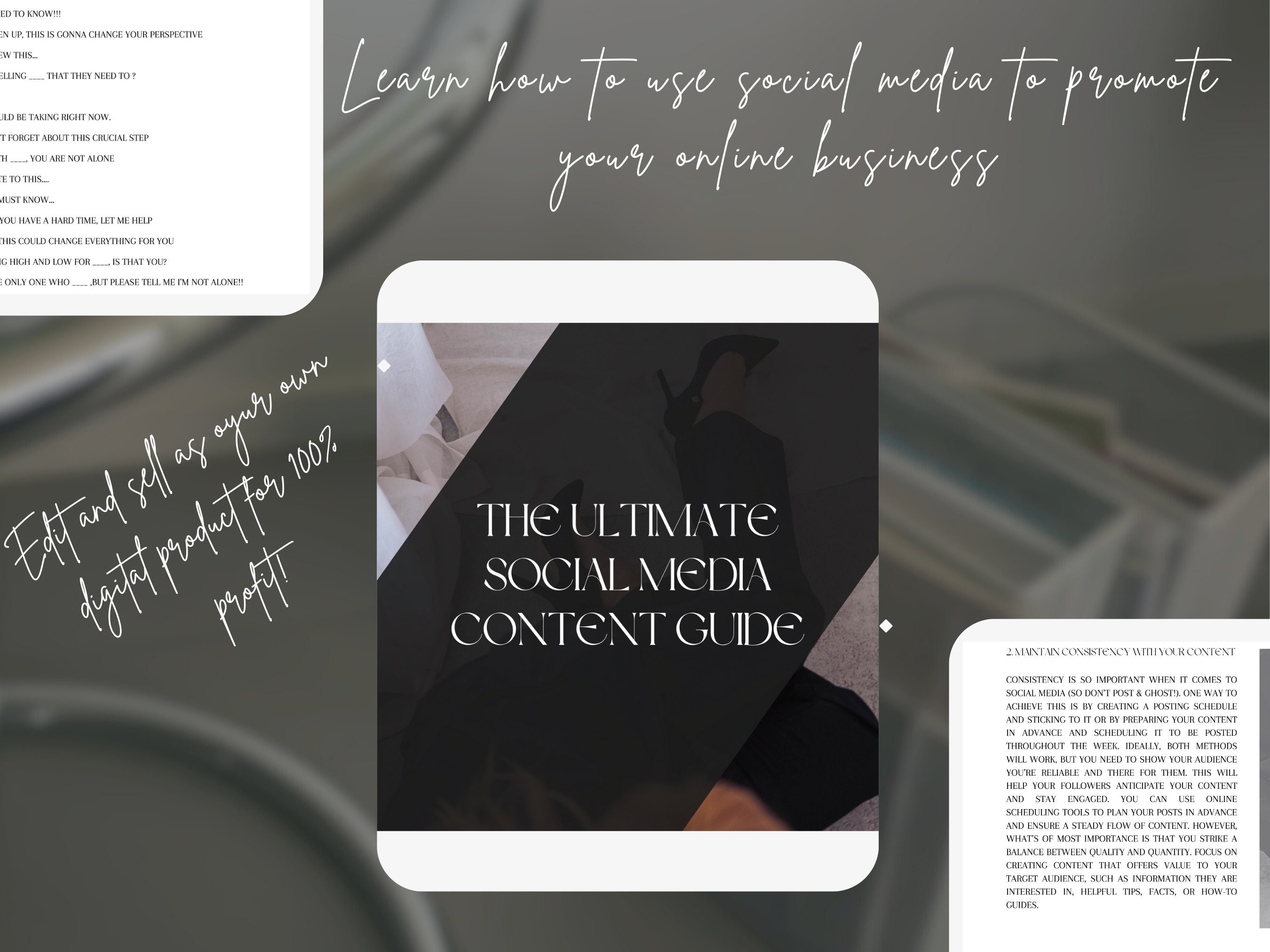 Done for You Social Media Content Guide With Master Resell Rights MRR ...