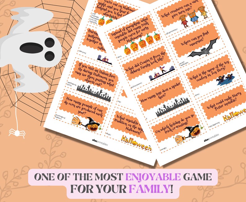 Halloween Trivia Game Printable Halloween Game Game for Family ...