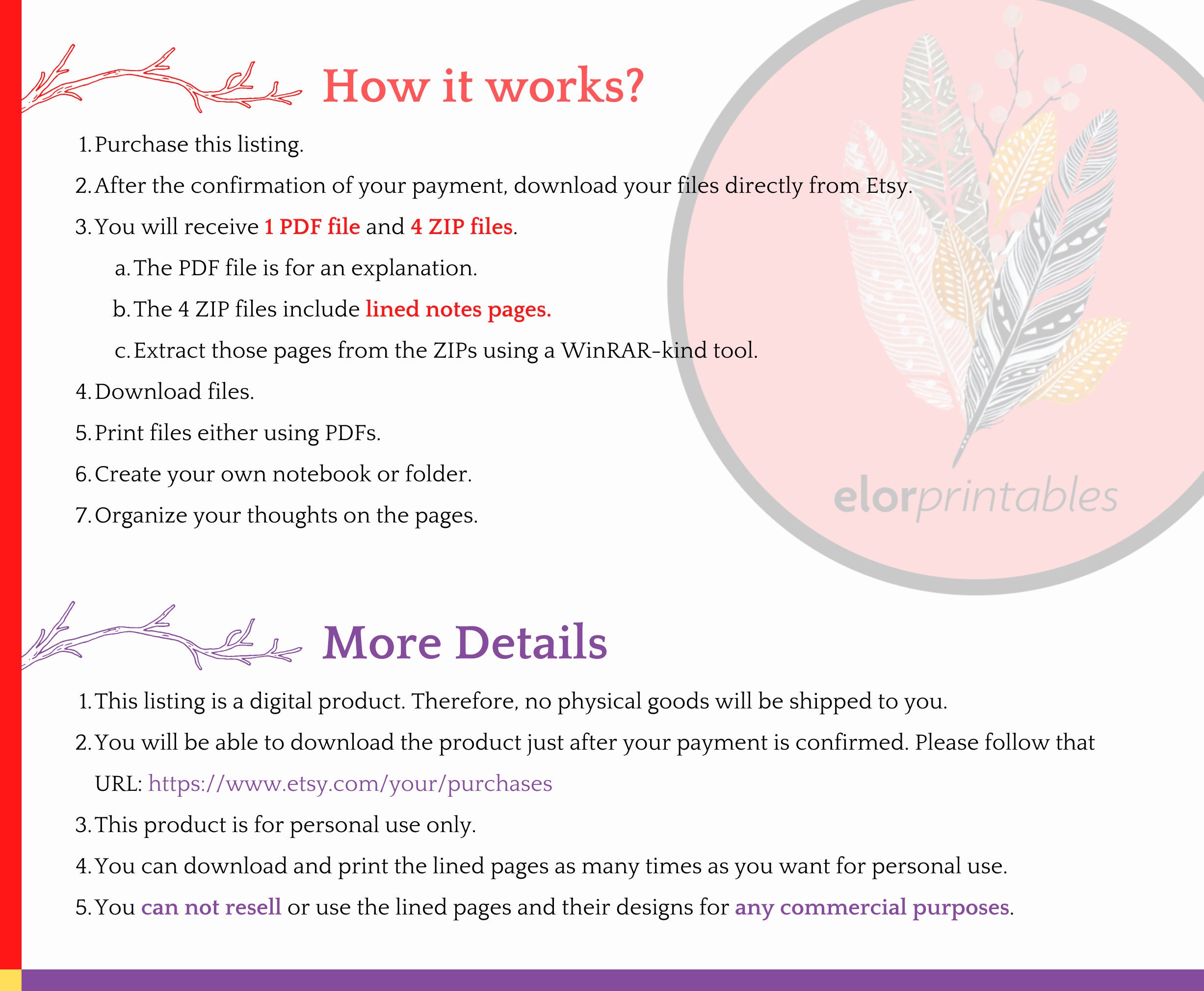 Printable Lined Papers Lined Note Pages Wide Rule Paper College Rule ...