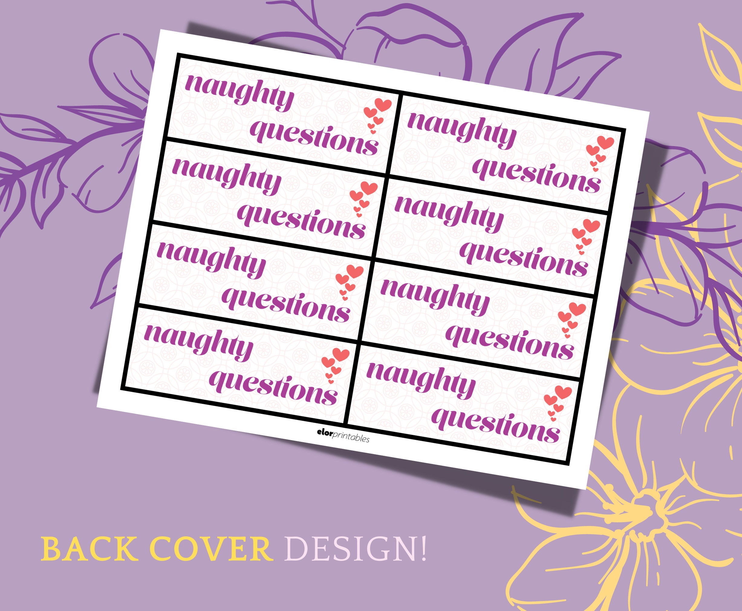 Naughty Question Cards for Kinky Couples | 160 Printable Sex Questions ...