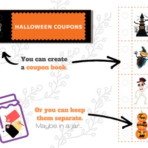 Halloween Coupons for Kids | 72 Printable Kids Reward Coupons With ...