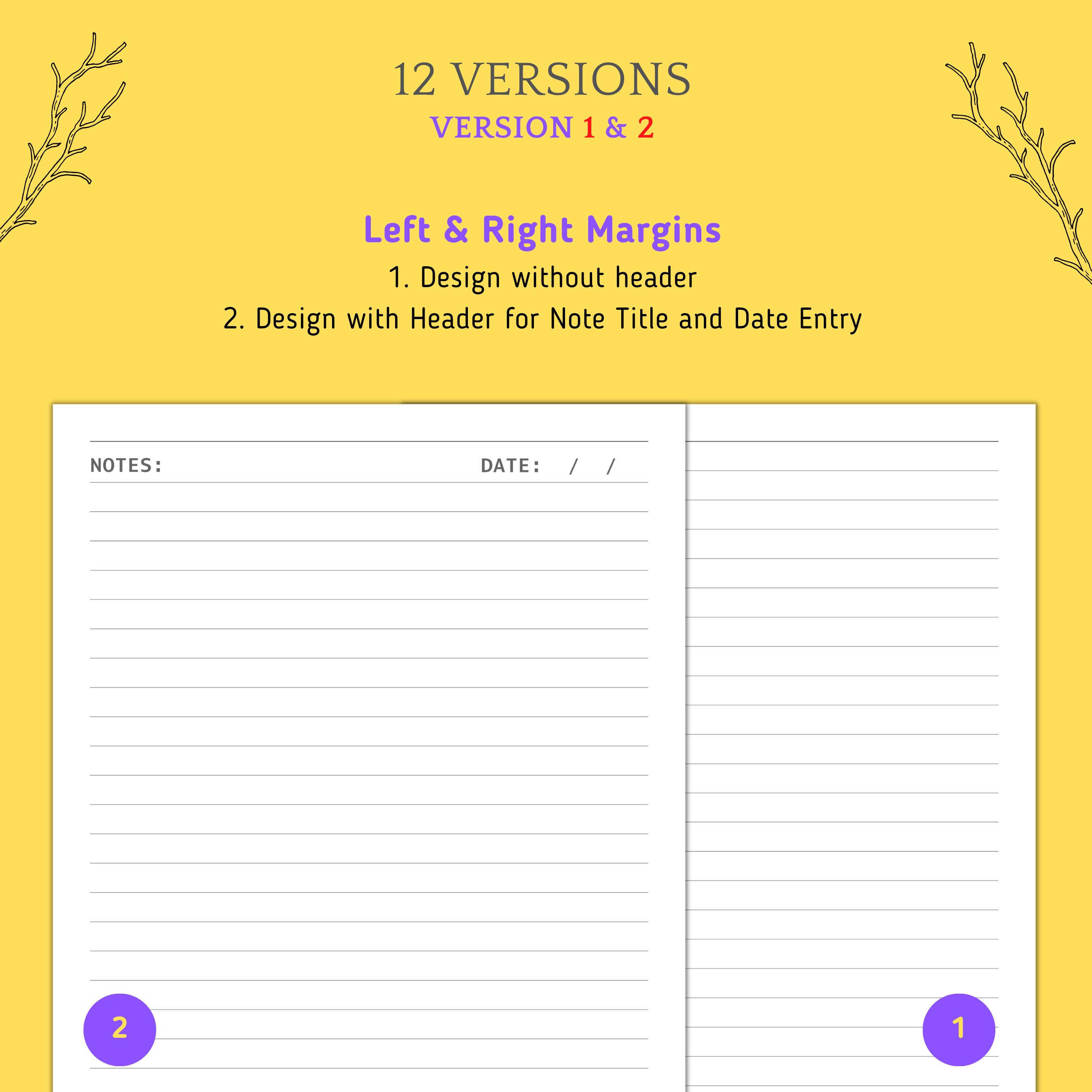 Printable Lined Papers | Lined Note Pages | Wide Rule Paper | College ...