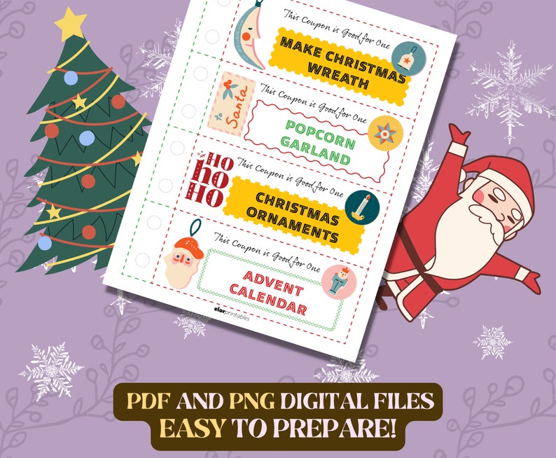 Christmas Coupons for Kids | 96 Printable Kids Reward Coupons With ...