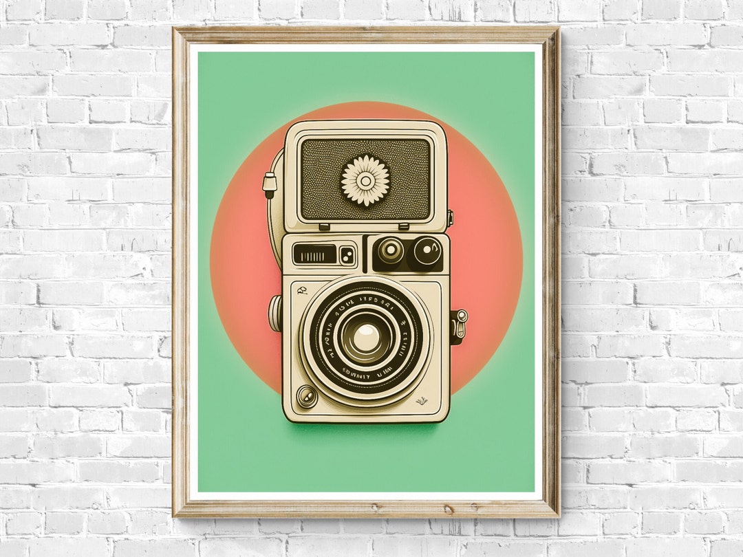 Vintage Camera Wall Art #2 | Retro Camera Wall Art | Printable Vintage ...