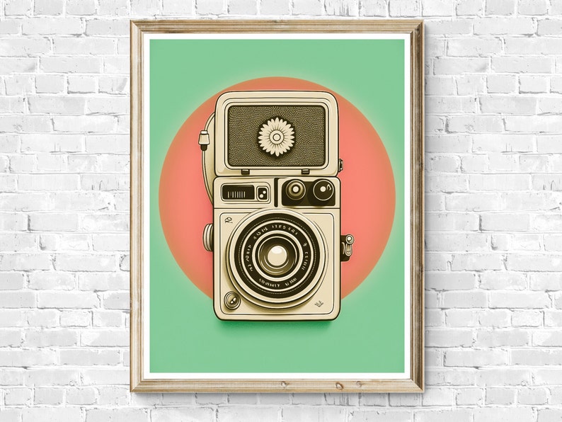 Vintage Camera Wall Art #2 | Retro Camera Wall Art | Printable Vintage ...