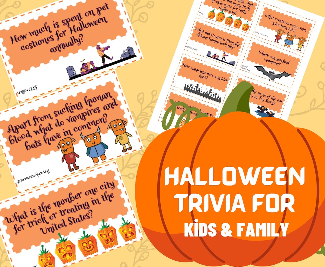 Halloween Trivia Game | Printable Halloween Game | Game for Family ...