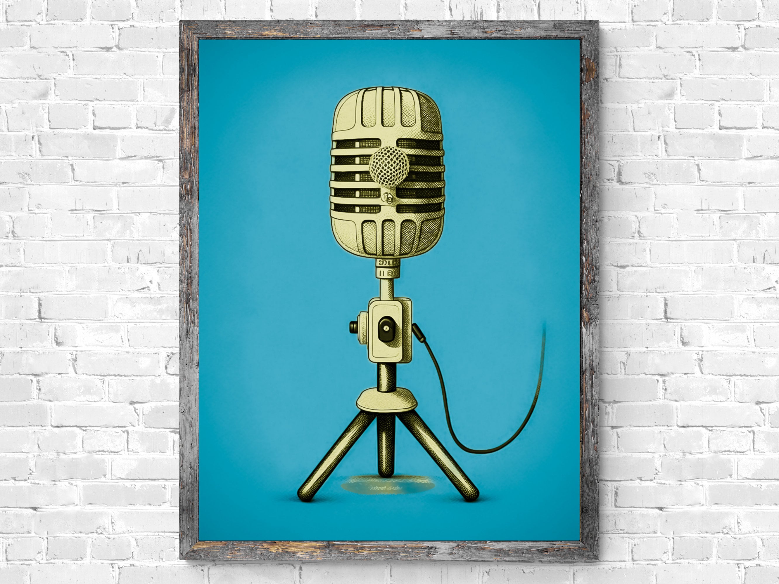 Vintage Microphone Art