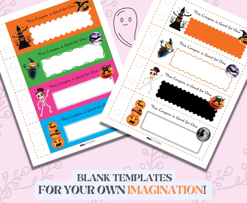 Halloween Coupons for Kids | 72 Printable Kids Reward Coupons With ...