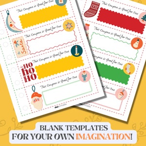 Christmas Coupons for Kids | 96 Printable Kids Reward Coupons With ...