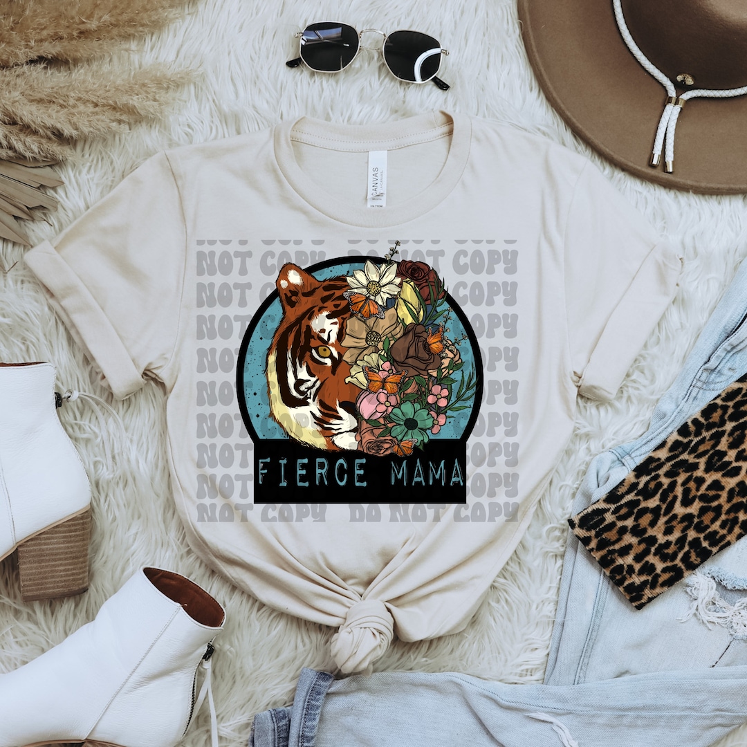 Fierce Mama Tiger | PNG Download | Digital Design | Sublimation Design - Etsy