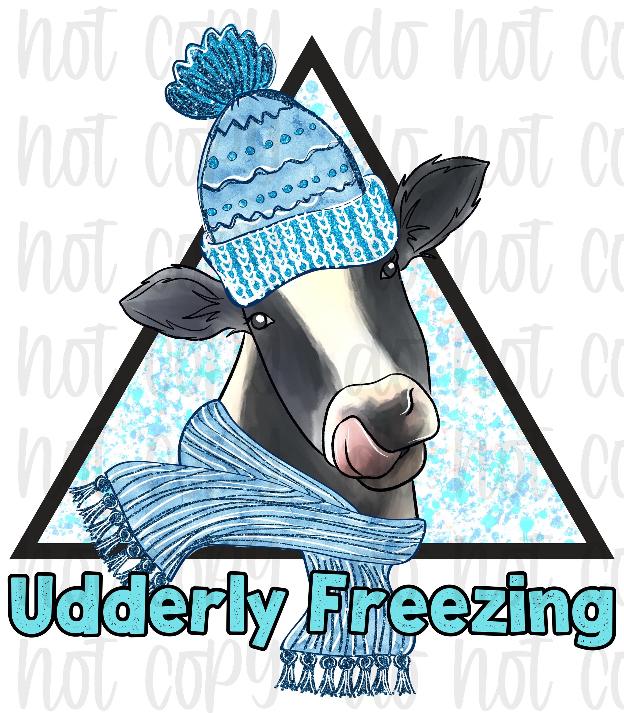 Udderly Freezing Cow PNG - Etsy