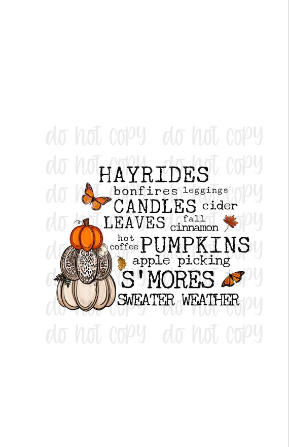 Things I Love About Fall Png - Etsy