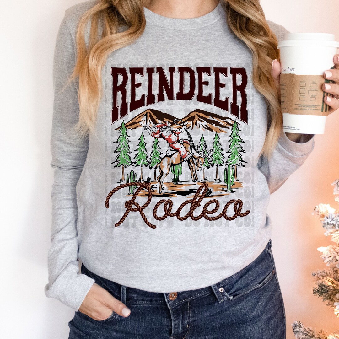 Reindeer Rodeo | Christmas | Western | Country | Santa | Tee Design ...