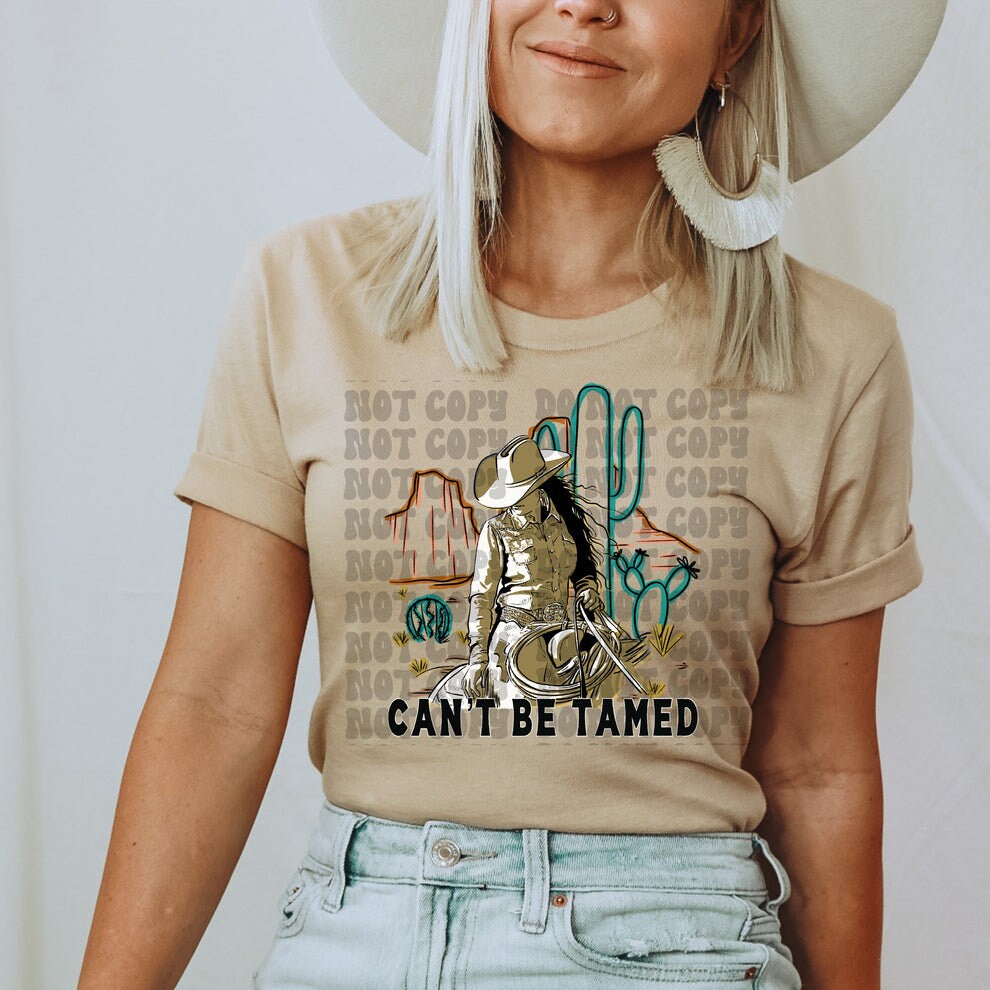 Cant Be Tamed Western Png Digital Download Country Designs