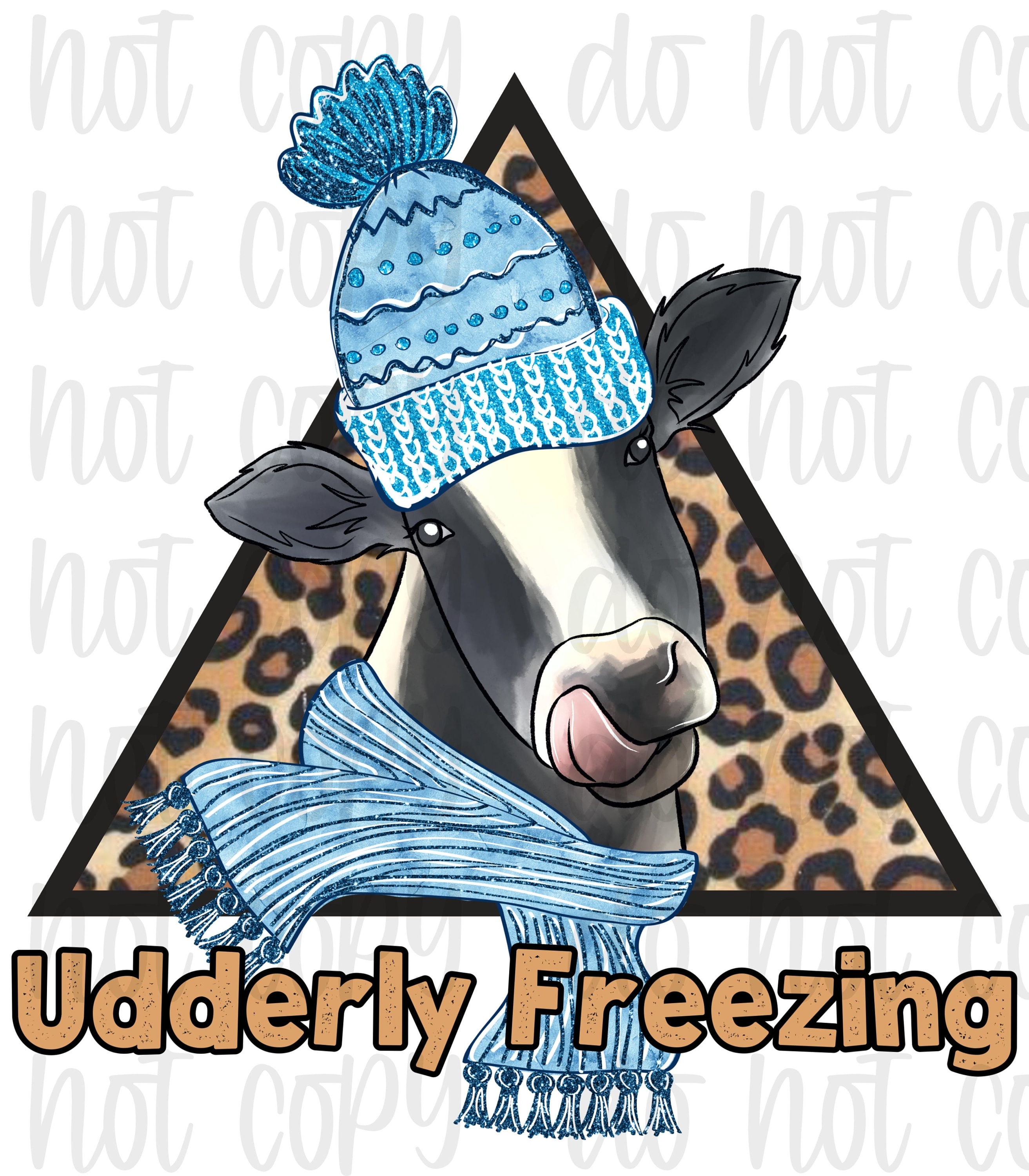 Udderly Freezing Cow PNG - Etsy