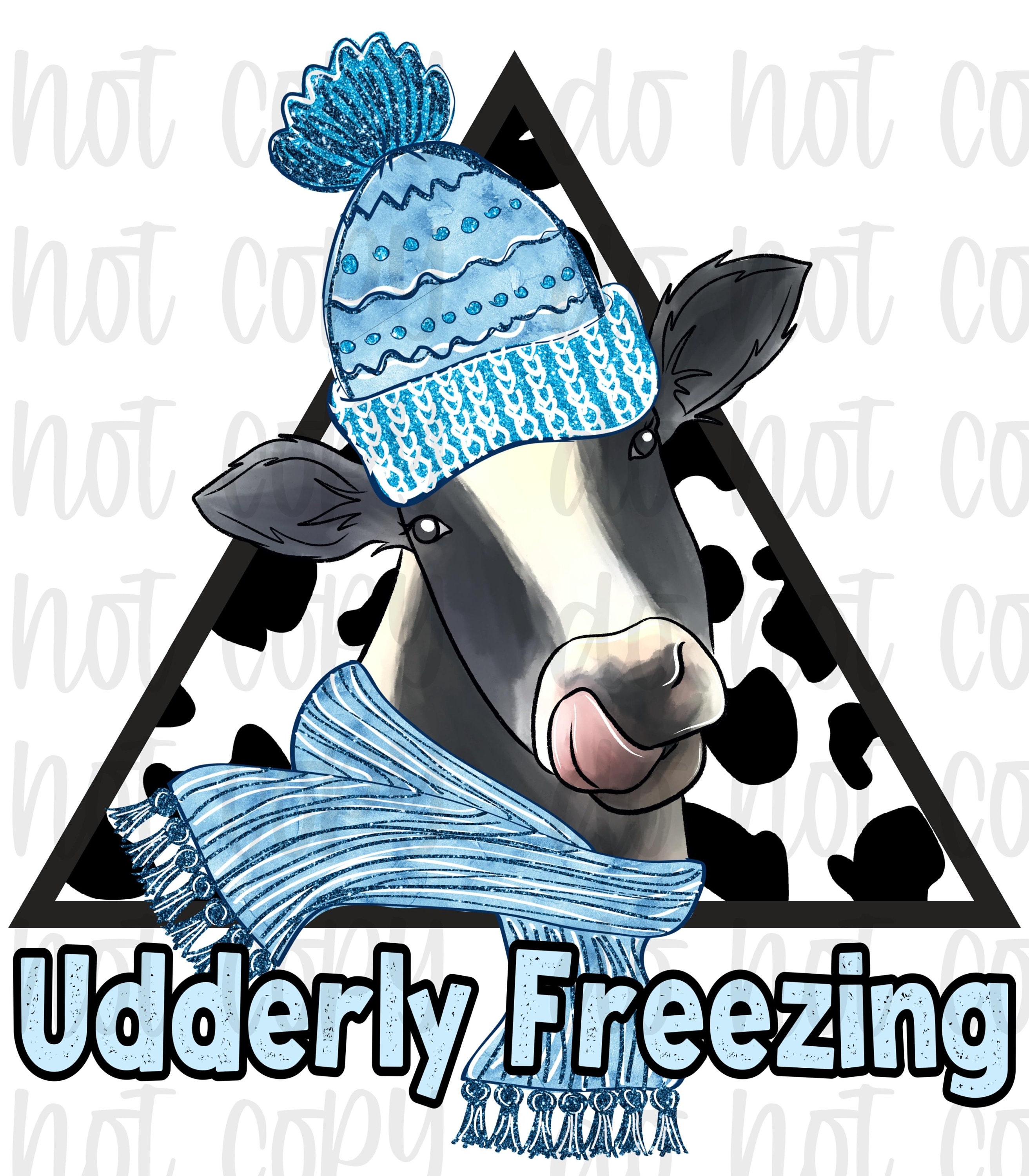 Udderly Freezing Cow PNG - Etsy