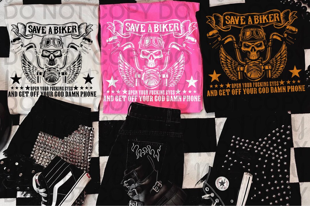 Save a Biker | Cuss Words | Sublimation Design | Digital | DTF ...