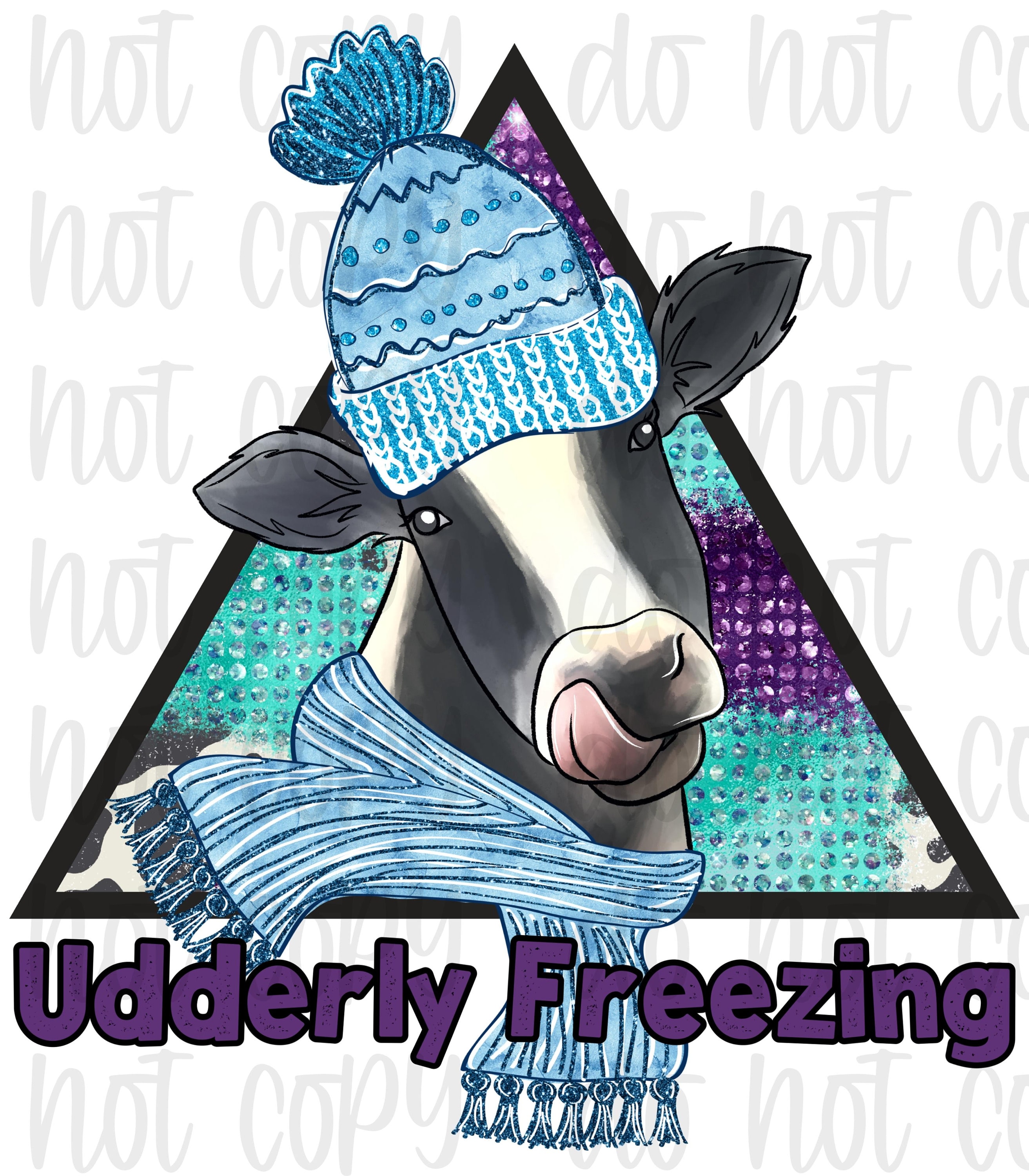 Udderly Freezing Cow PNG - Etsy