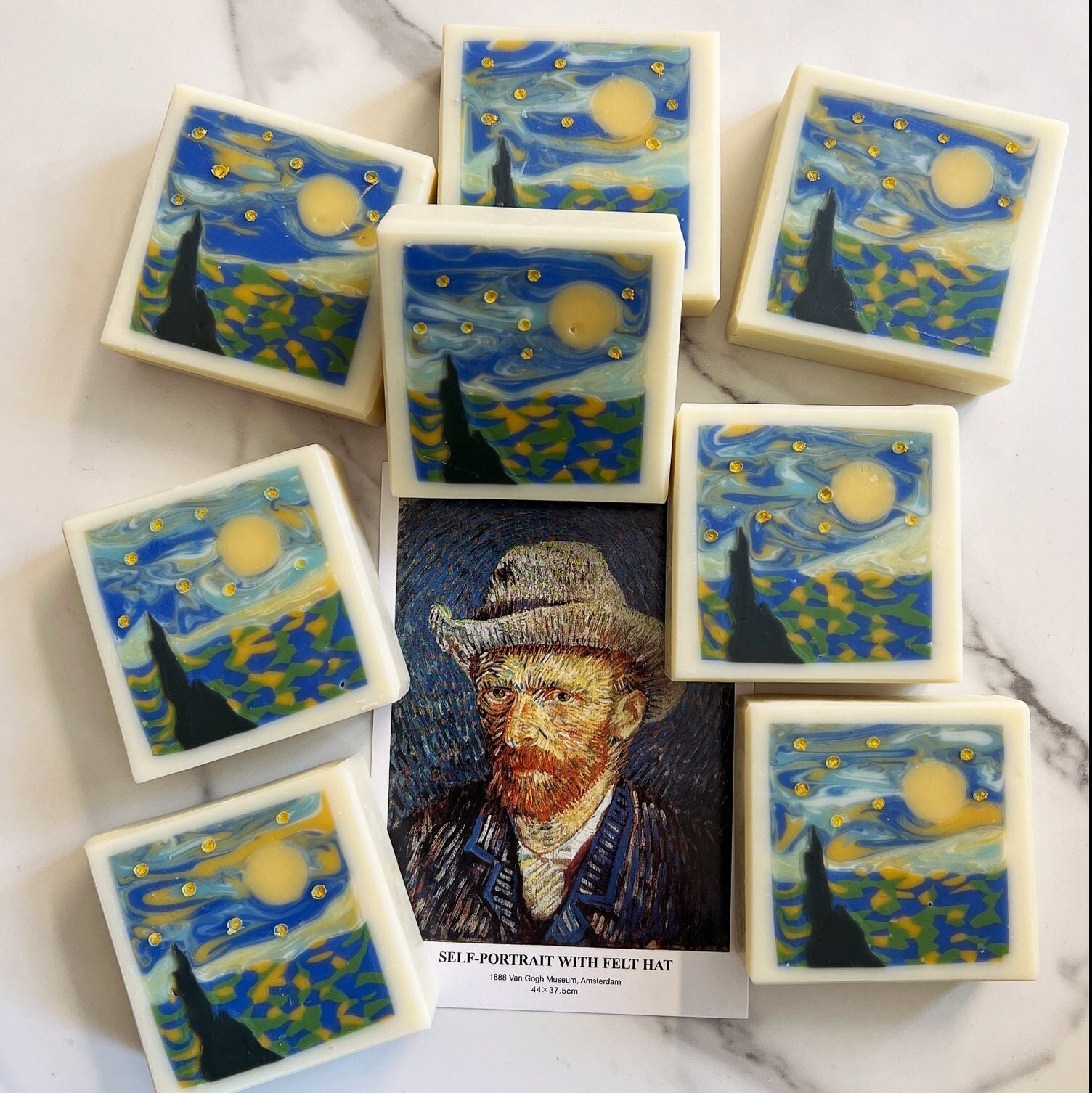 Starry Night Soap, Van Gogh, Handmade, Cold Process Soap, Design Soap ...