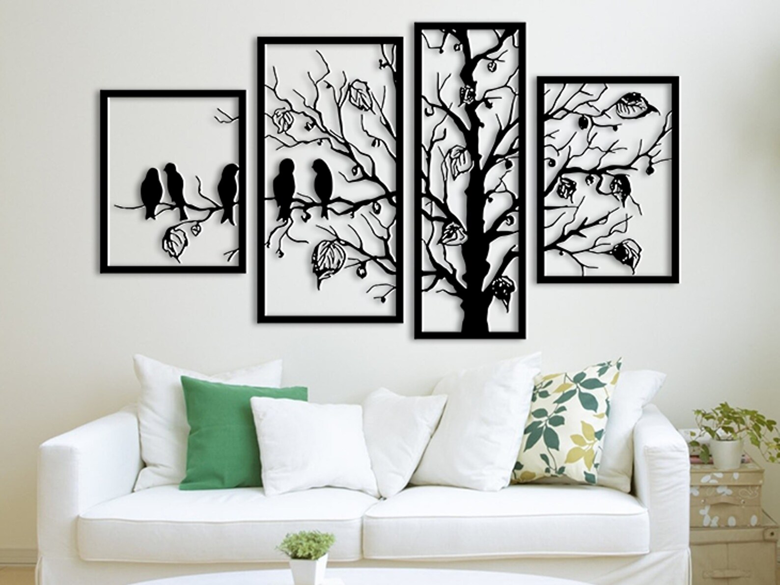 Tree Birds Wall Art, Laser Cut File, Wall Decor, Glowforge Files ...