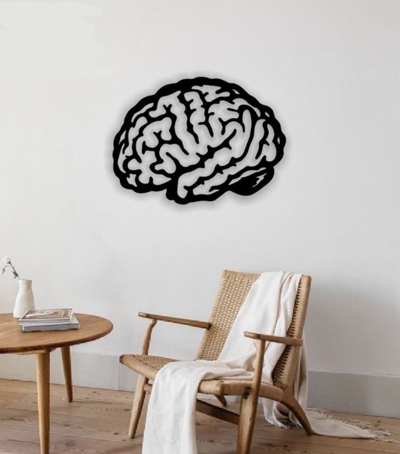 Brain Wall Art, Laser Cut File, Wall Decor, Glowforge Files, Digital ...