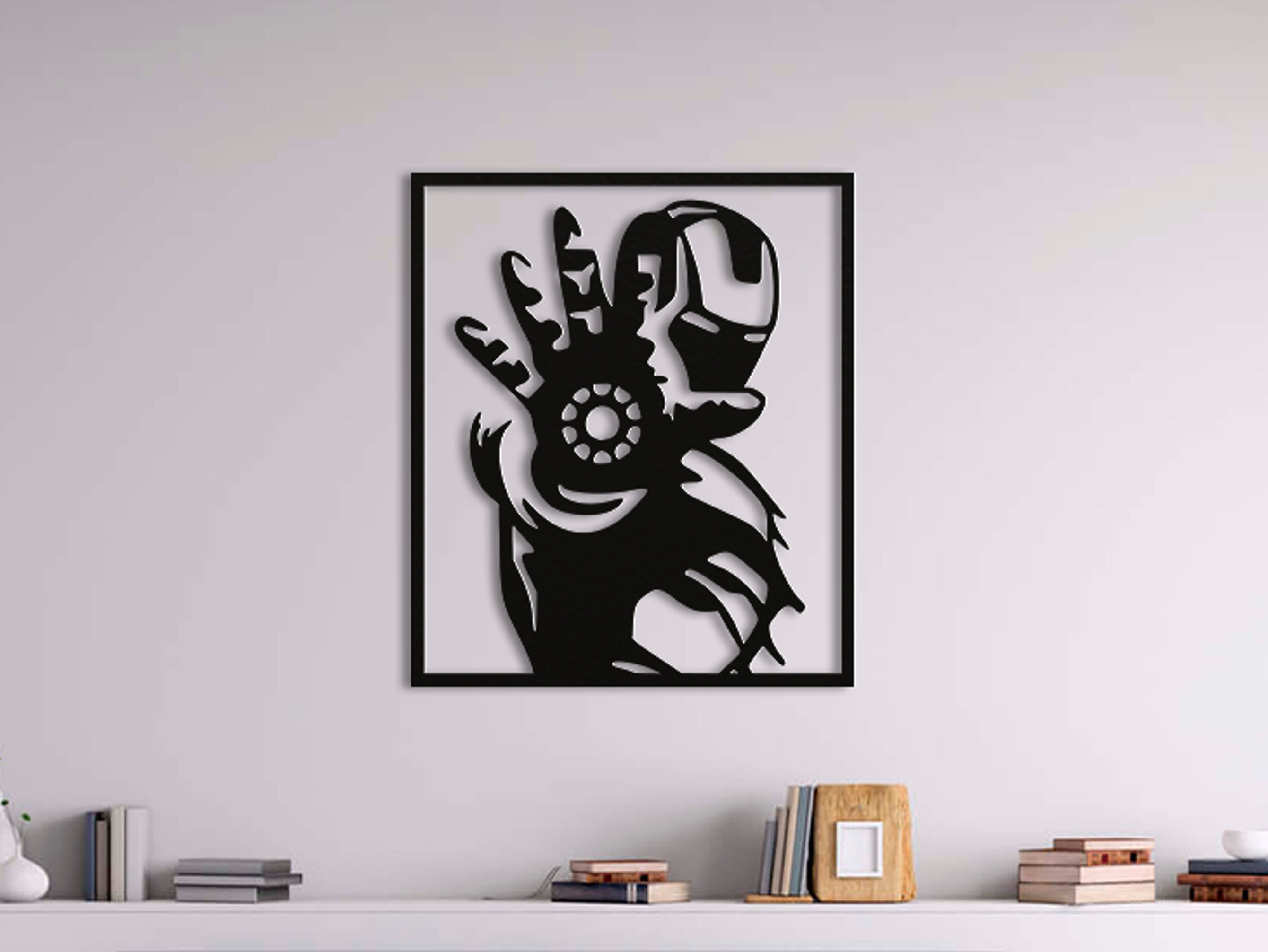 Iron Man Wall Art, Laser Cut File, Wall Decor, Glowforge Files, Digital ...