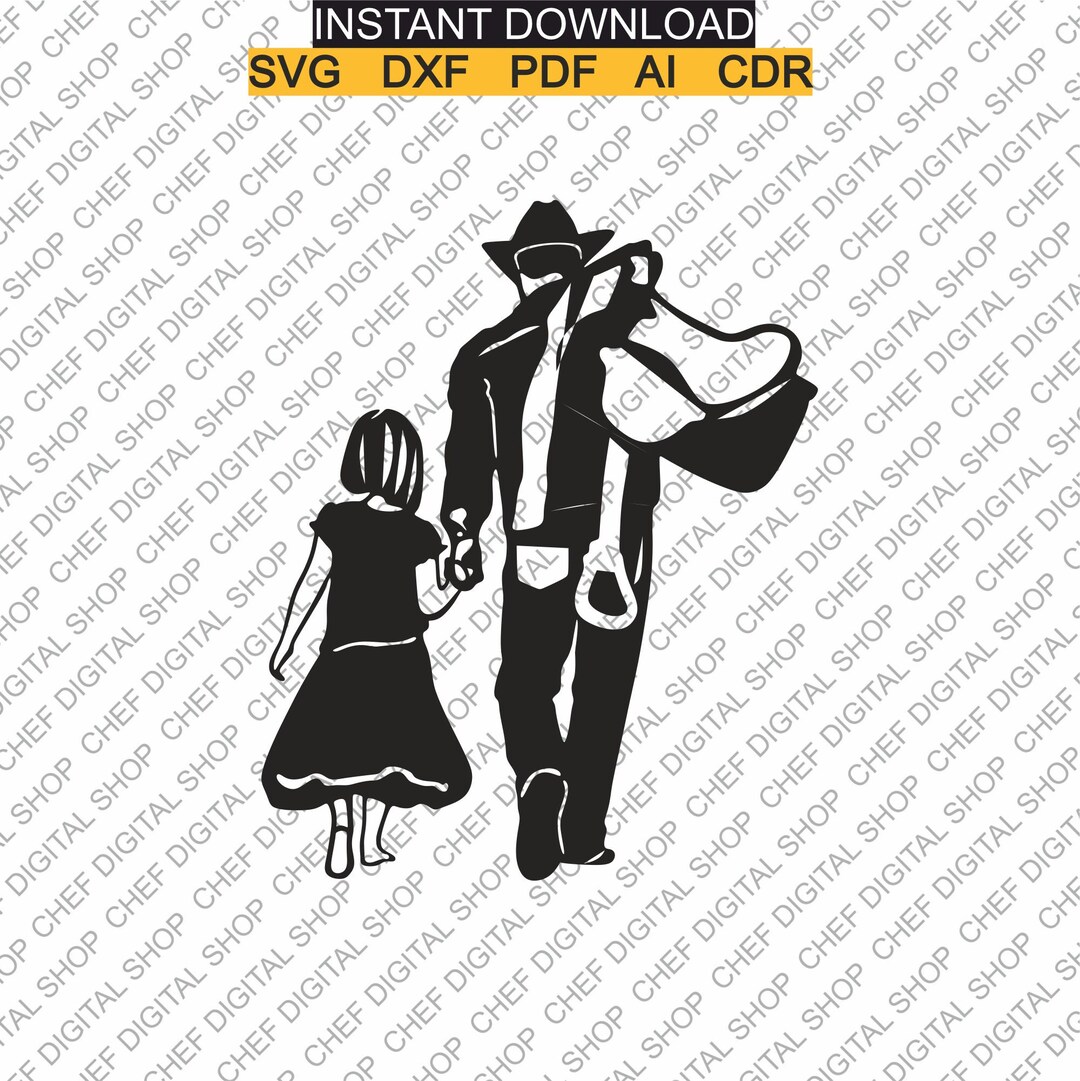 Cowboy Daughter Wall Art, Laser Cut File, Wall Decor, Glowforge Files ...